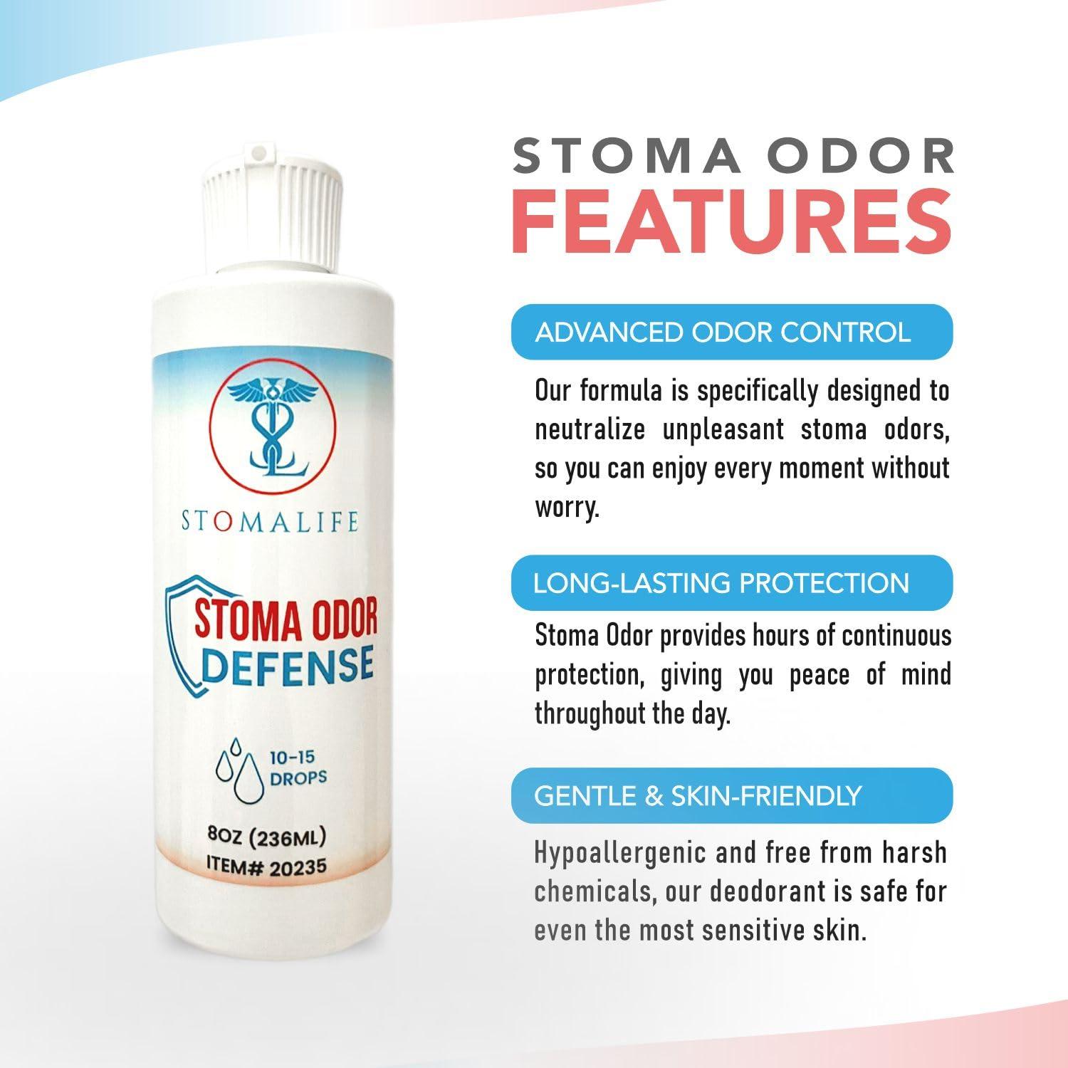 Ostomy Deodorant - 8 Oz | Stoma Odor Eliminator & Defense | Unscented ...
