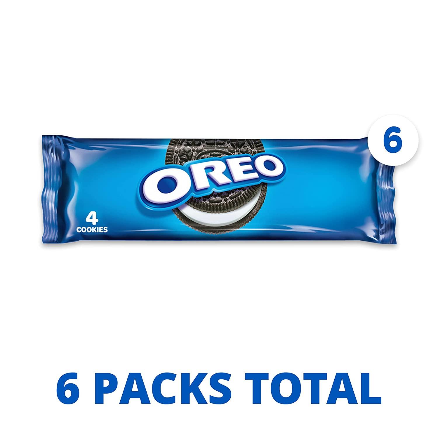 OREO Chocolate Sandwich Cookies - 6 Snack Packs (4 Cookies Per Pack ...