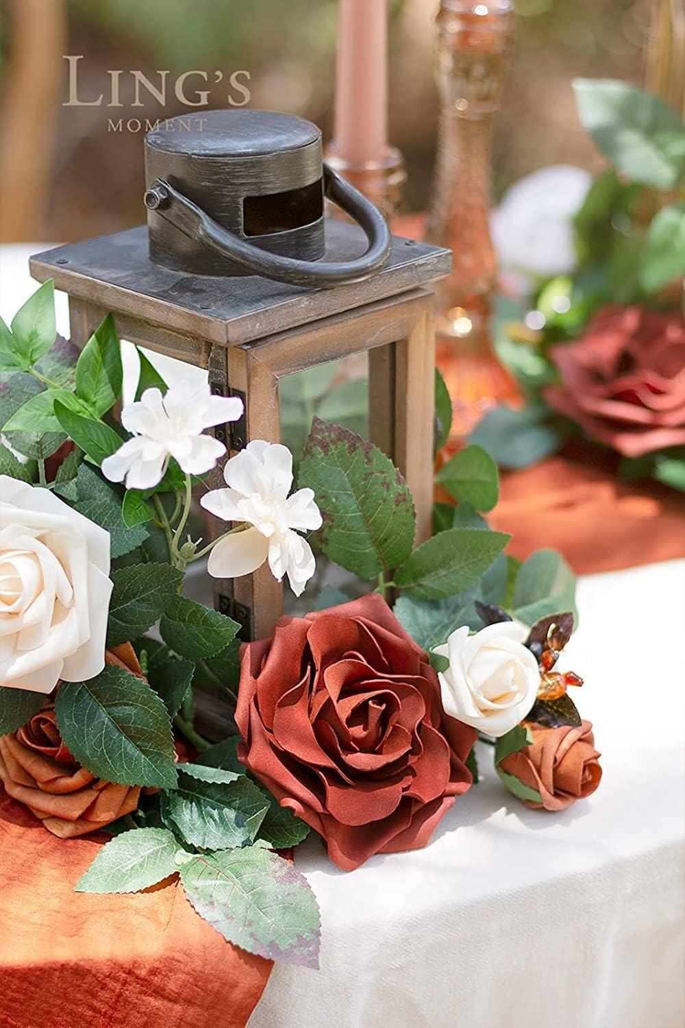 Amber Avalanche Rose 16pcs - 3.5 Artificial Flowers for Wedding Decor ...