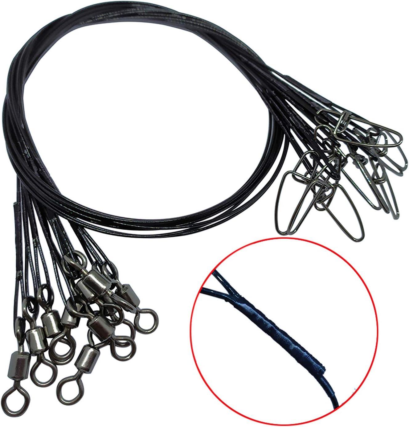 Stainless Steel Fishing Wire Leader Line 100-120Lb Heavy Duty with ...
