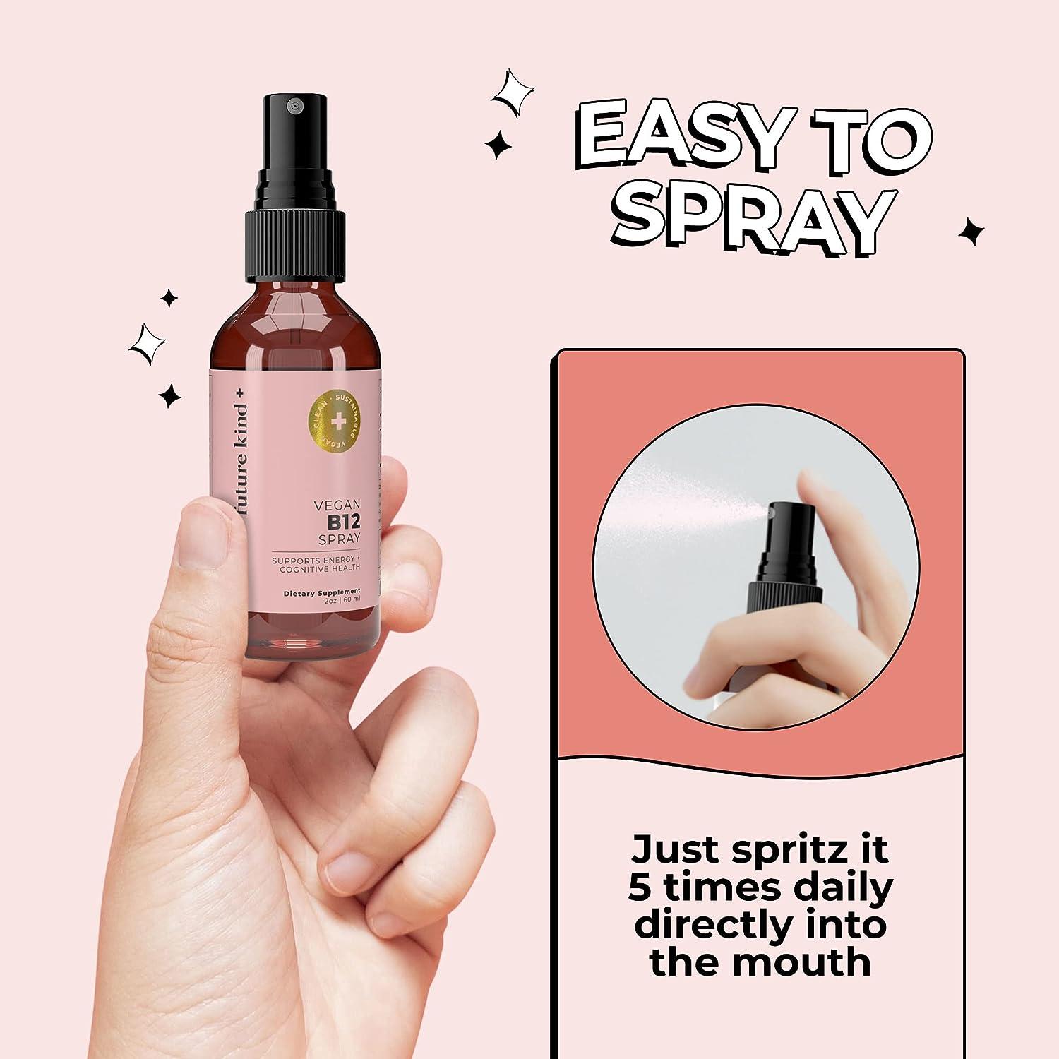 Future Kind Vegan B12 Liquid Spray 60ml - 500mcg Methylcobalamin - Wild ...