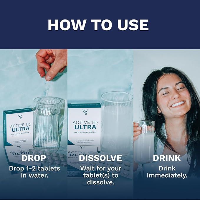 Active H2 Ultra Hydrogen Water Tablet - Boost Health Support Immunity ...
