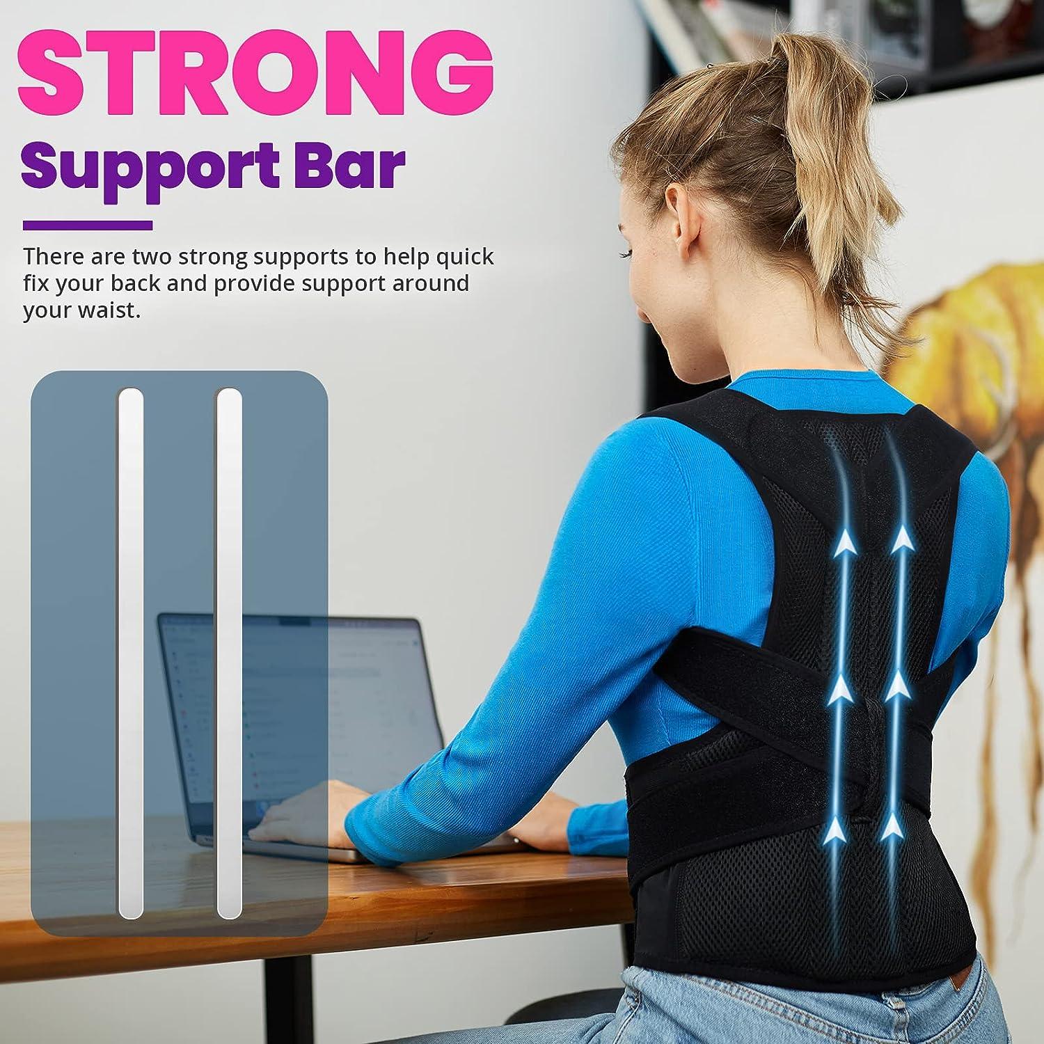 Posture Corrector Brace for Women & Men | Lumbar Support for Upper ...