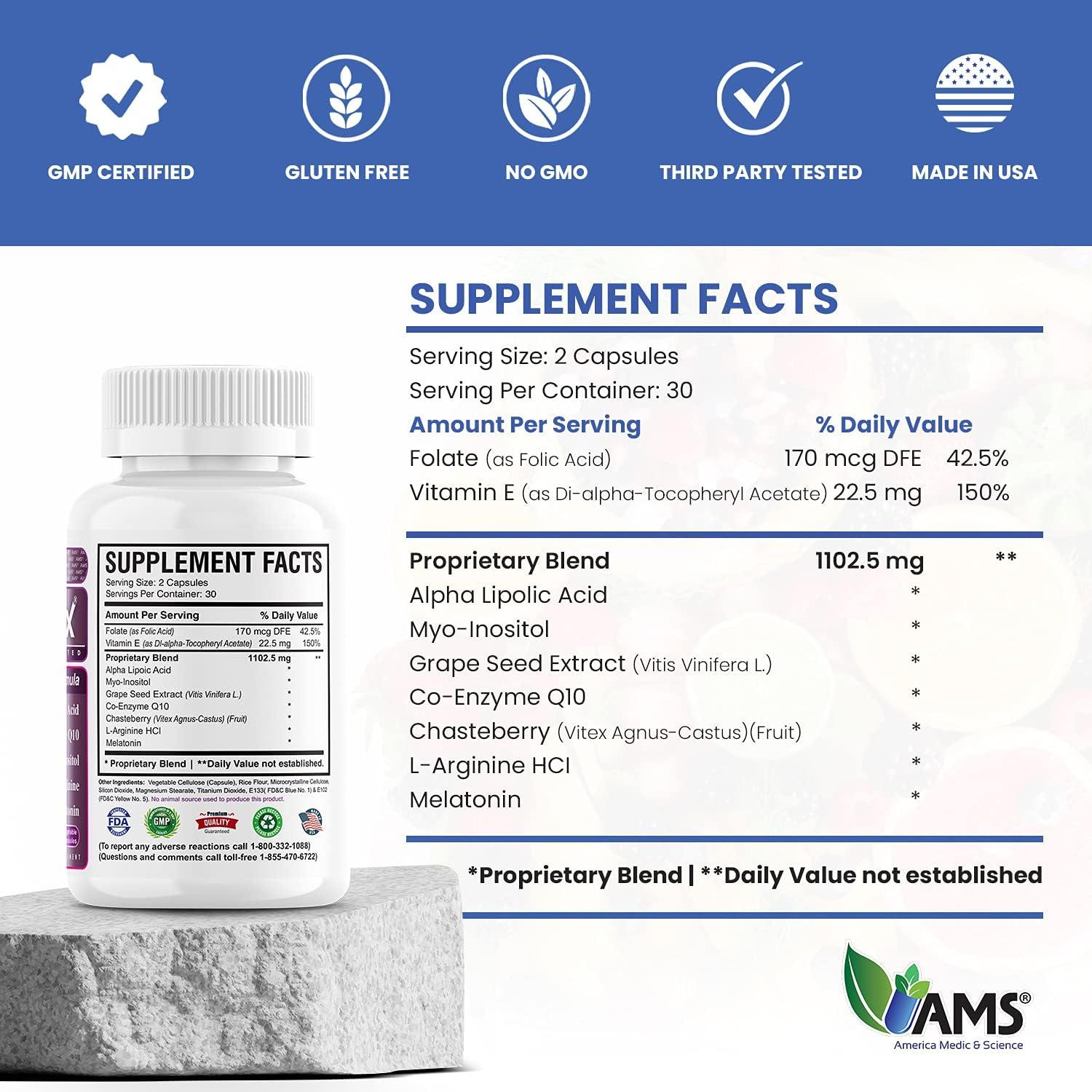 OVA-Max Prenatal Vitamins for Women (120 Capsules) | Boost Fertility ...