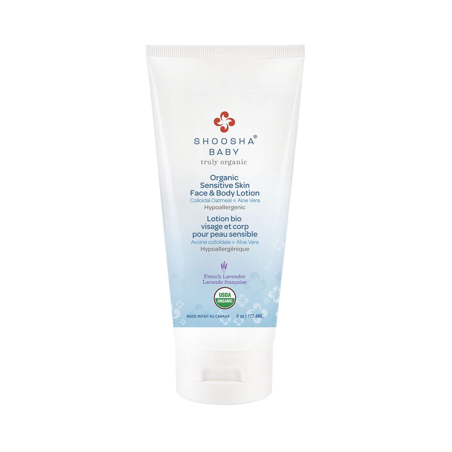 Shoosha Sensitive Skin Organic Lotion - Lavender Vanilla | Face & Body ...