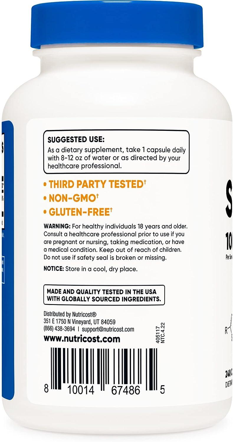 Nutricost Selenium Supplement 100mcg - 240 Capsules | Vegetarian ...