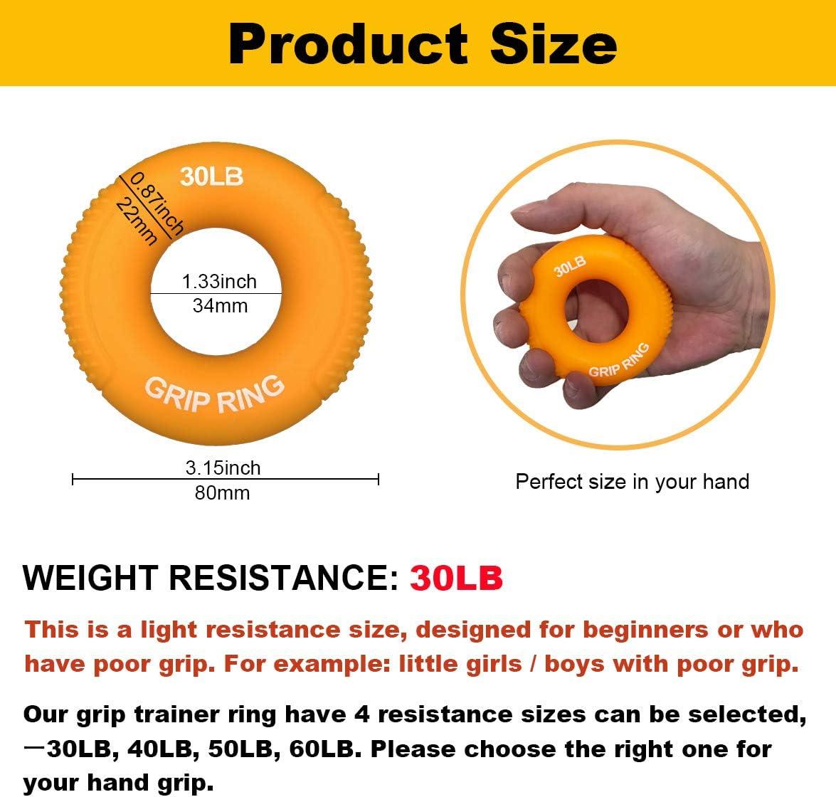 Boaton Hand Grips for Basketball Football Workout | 30LB Orange Grip ...