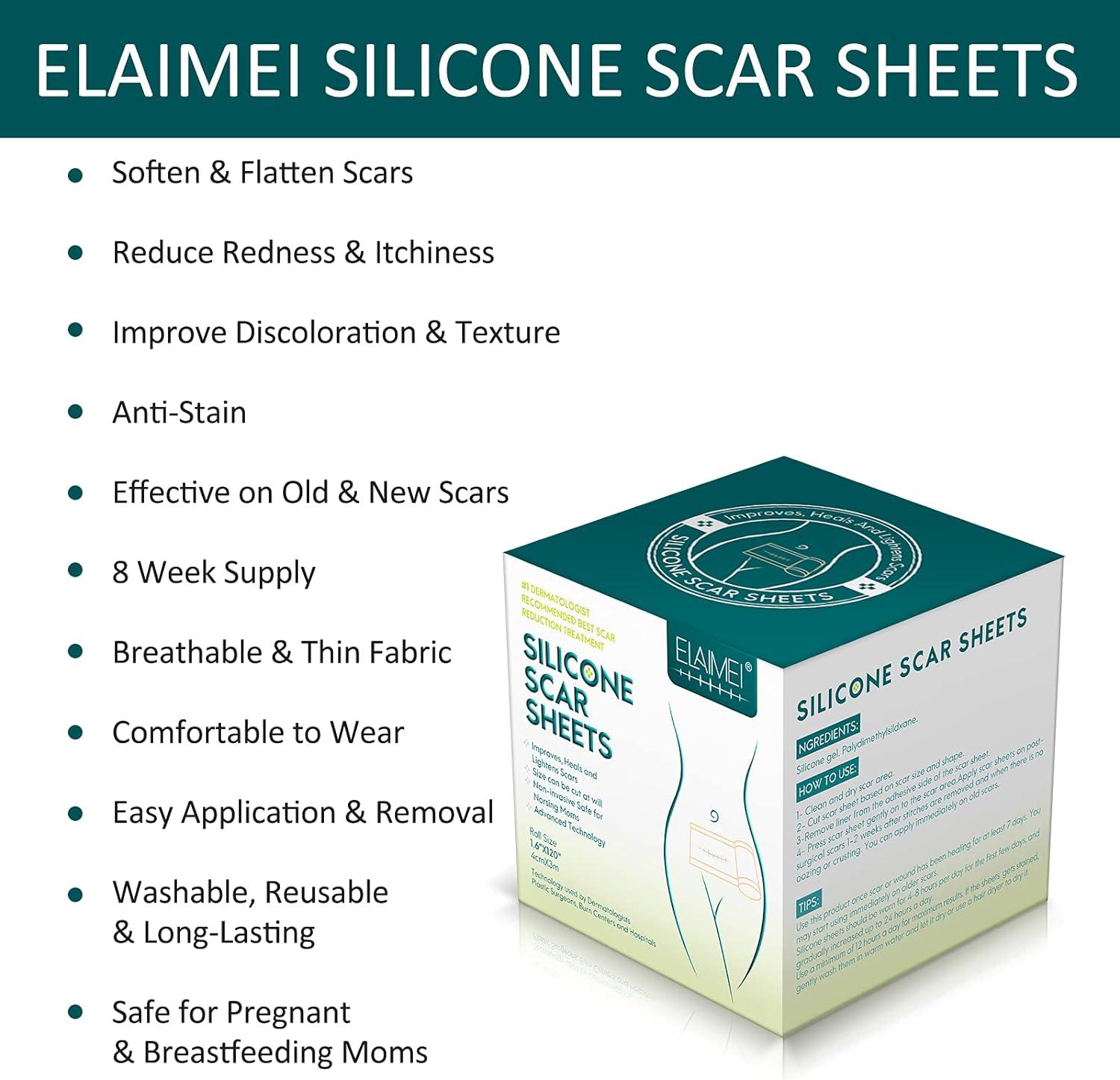 ZODENIS Silicone Scar Sheets 1.6 x 120 3M - Effective Tape for Surgical ...