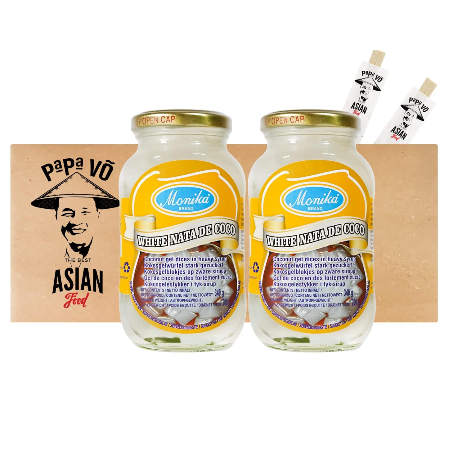 Buy 2 x Monika Nata de Coco Coconut Gel Cubes 340g/200g (Papa Vo ...