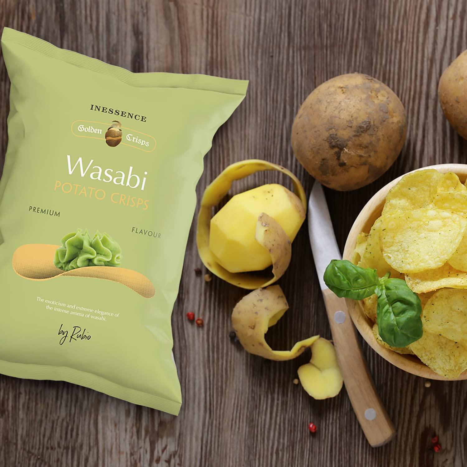 Rubio Wasabi Chips - Spicy Vegan & Gluten Free Spanish Potato Snacks ...
