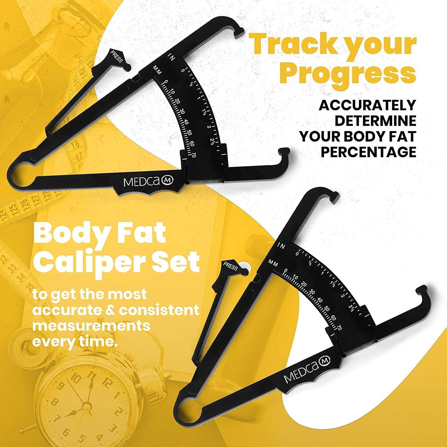 Skinfold Body Fat Caliper - Handheld BMI Measurement Tool by MEDca ...