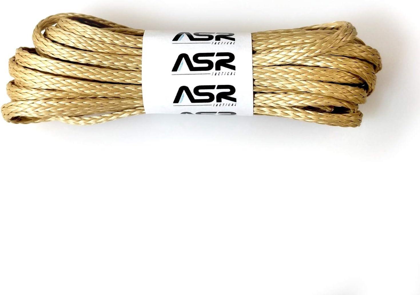 ASR Tactical Braided Technora 950lb Survival Cord Rope - Natural 25ft ...