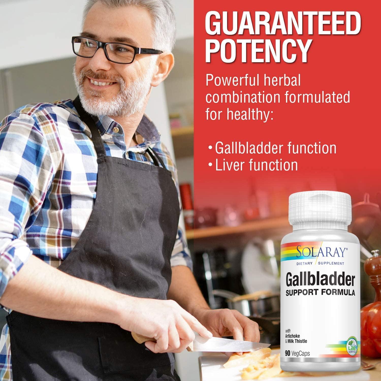 Solaray Gallbladder Support Formula - 90 VegCaps | Promotes Healthy ...