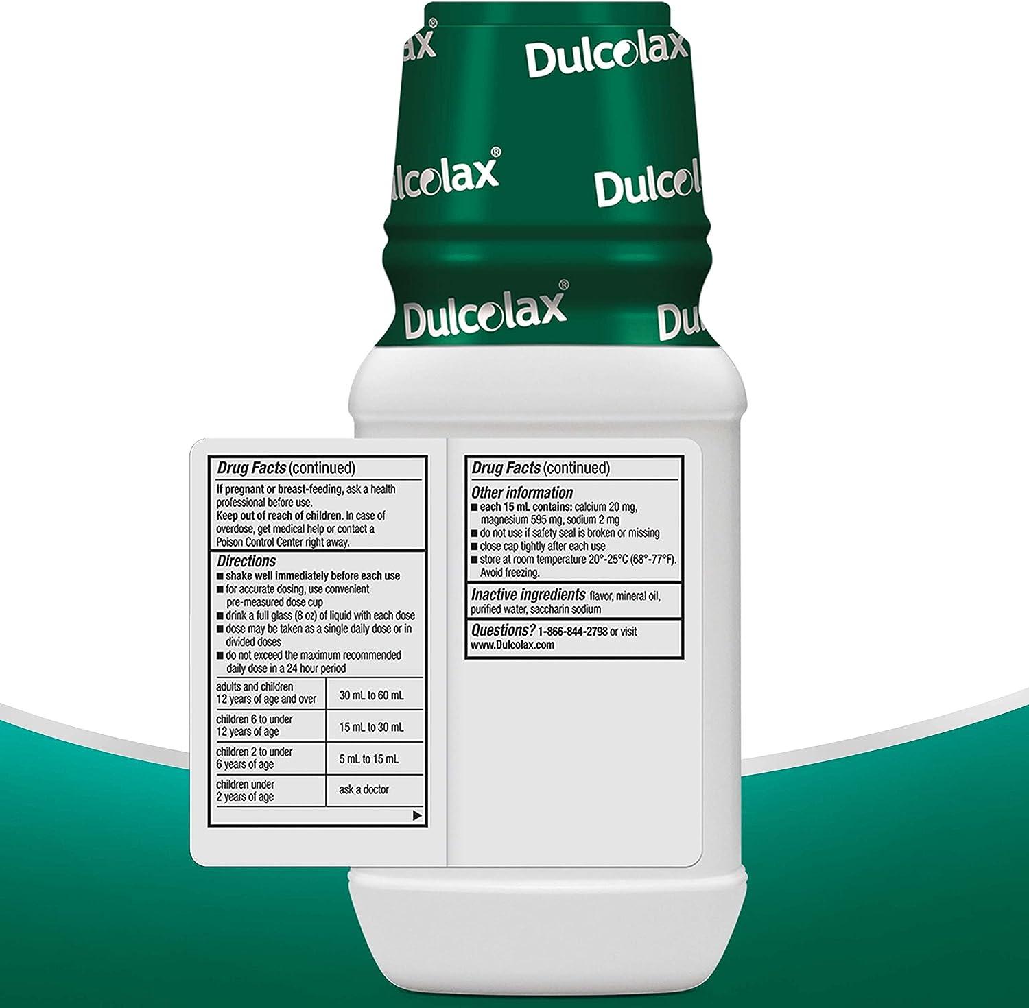 Dulcolax Liquid Laxative 12 oz - Mint Flavor | Stimulant-Free for ...