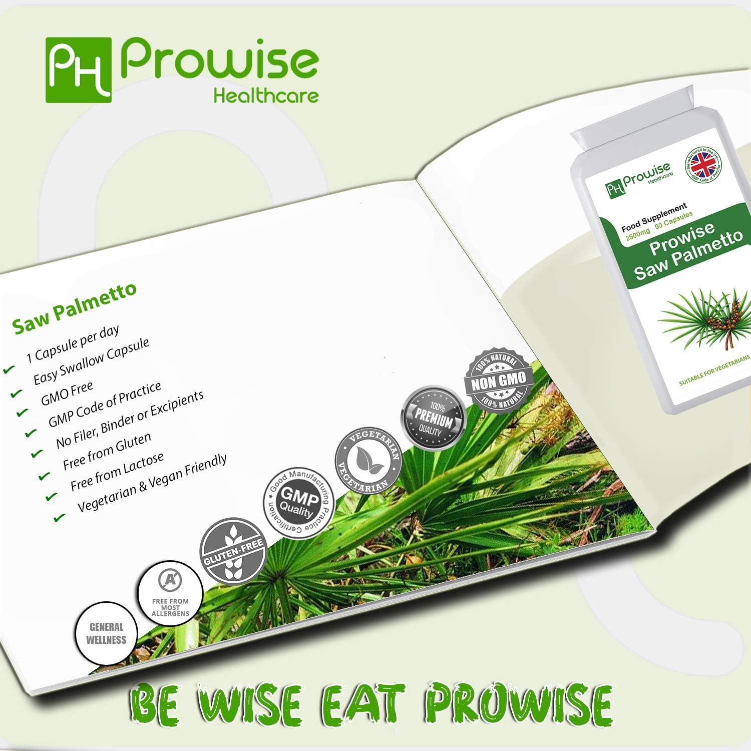 Saw Palmetto Extract 2500mg | 90 Capsules | UK Made | GMP Certified ...