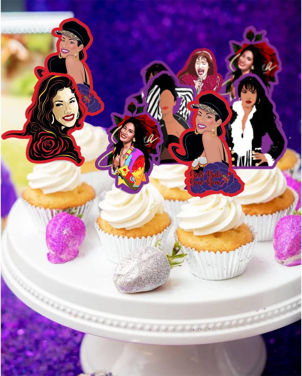 Selena Cake Topper Cupcake toppers Birthday Party Supplies for Girls ...