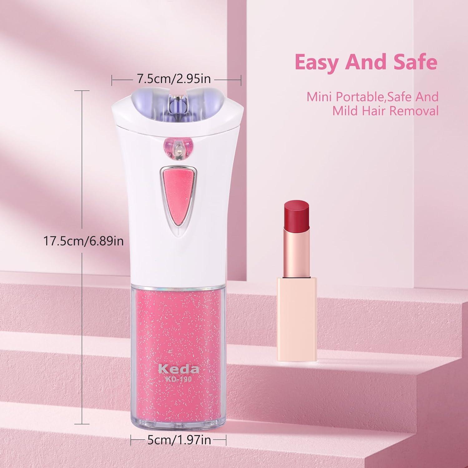 Facial Epilator for Women Cordless Facial Hair Removal Electric Trimmer ...