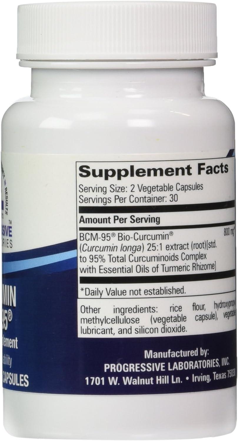 Progressive Labs Curcumin BCM-95 60 Vcaps - Health & Beauty Supplement ...