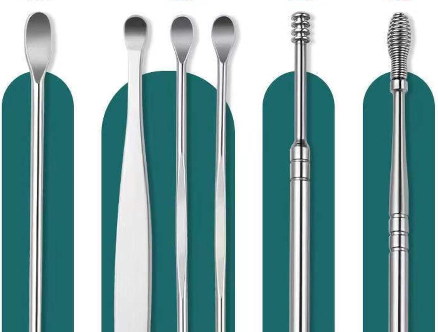 ZELLYA 6-Piece Earpick Set for Adult Home Use | Portable Keychain ...