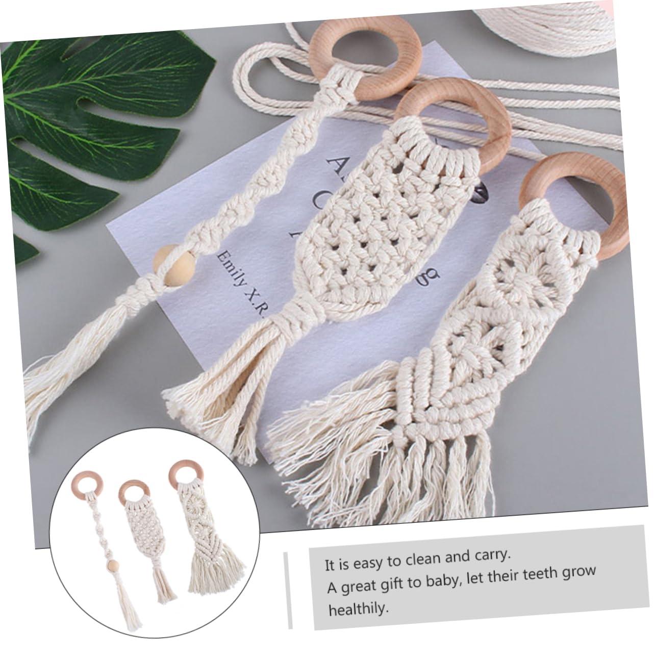 Buy Abaodam 9 Pcs Cotton Rope Bite Stick Toys - Molar Rod & Hand-Woven ...