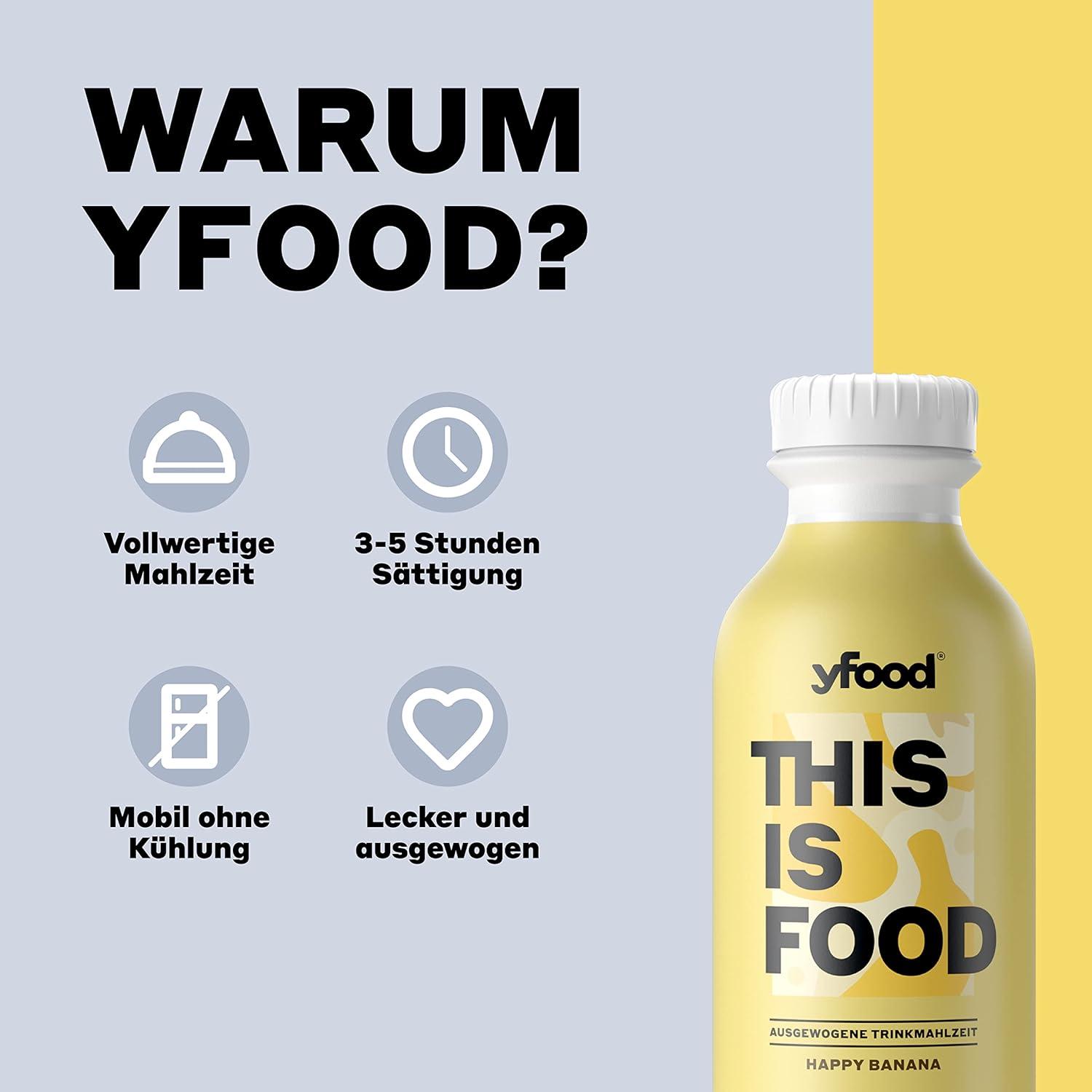 Yfood Drink Happy Banana | Delicious On-the-Go Meal | 33g Protein 26 ...