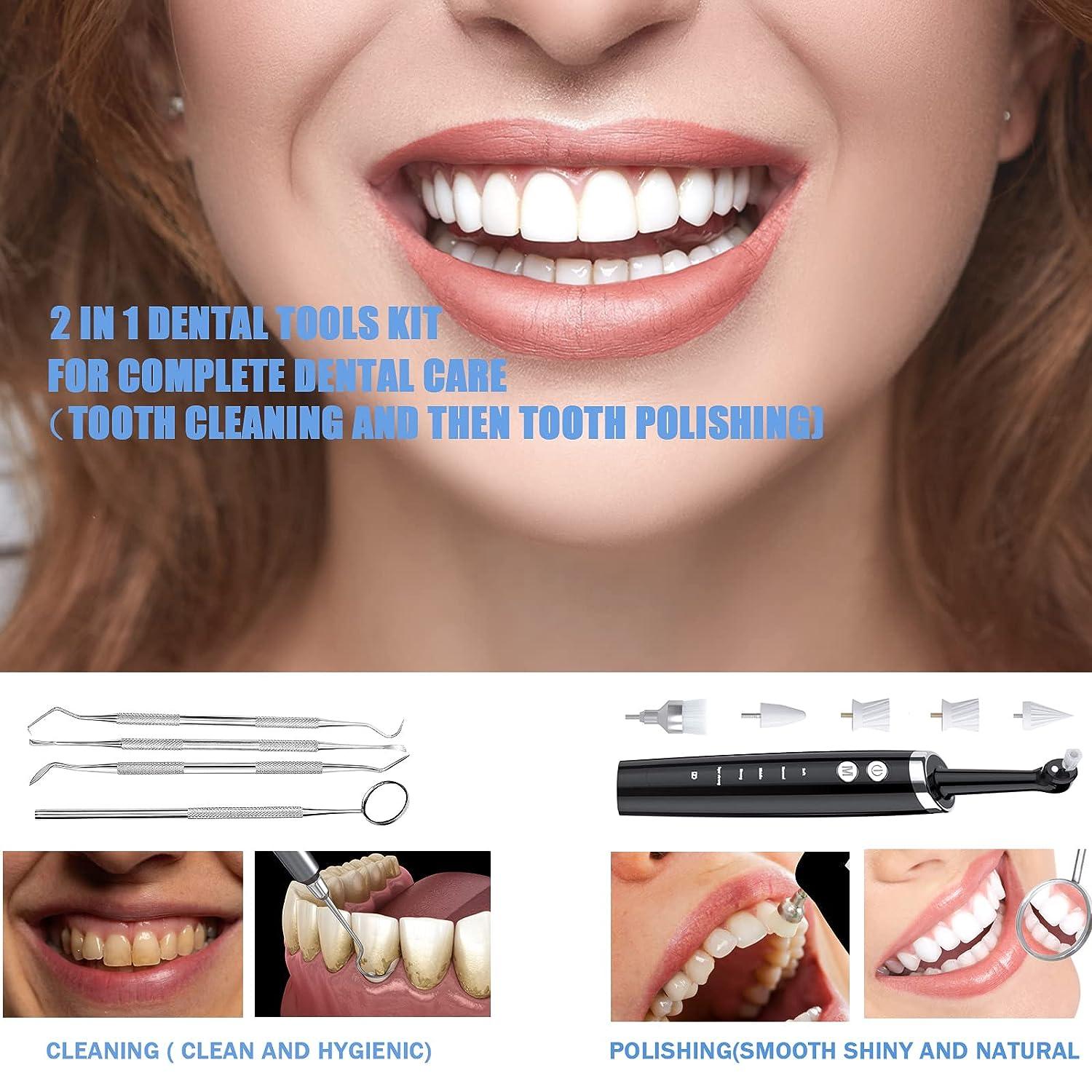 Heartyfly Dental Tools: Electric Tooth Polisher & Manual Cleaning Kit ...