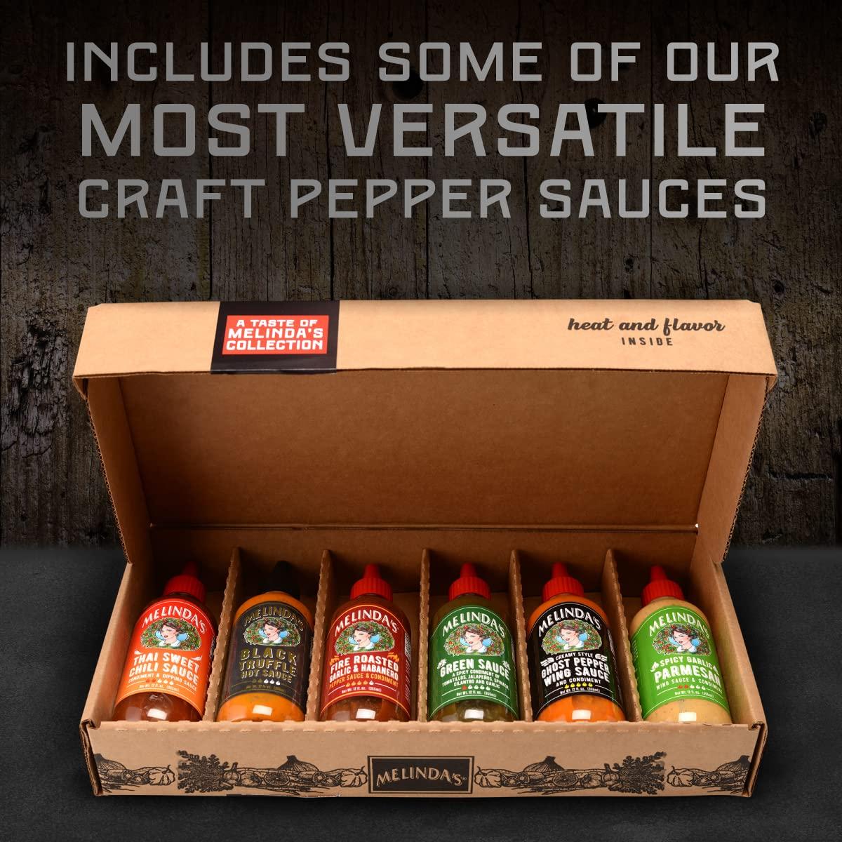 Melinda's Craft Pepper Sauce Gift Set - Black Truffle, Thai Sweet Chili ...