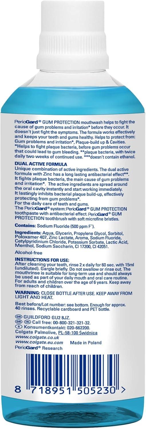 COLGATE PerioGard Gum Protection Mouthwash 400ml | Gum Care | Protects ...