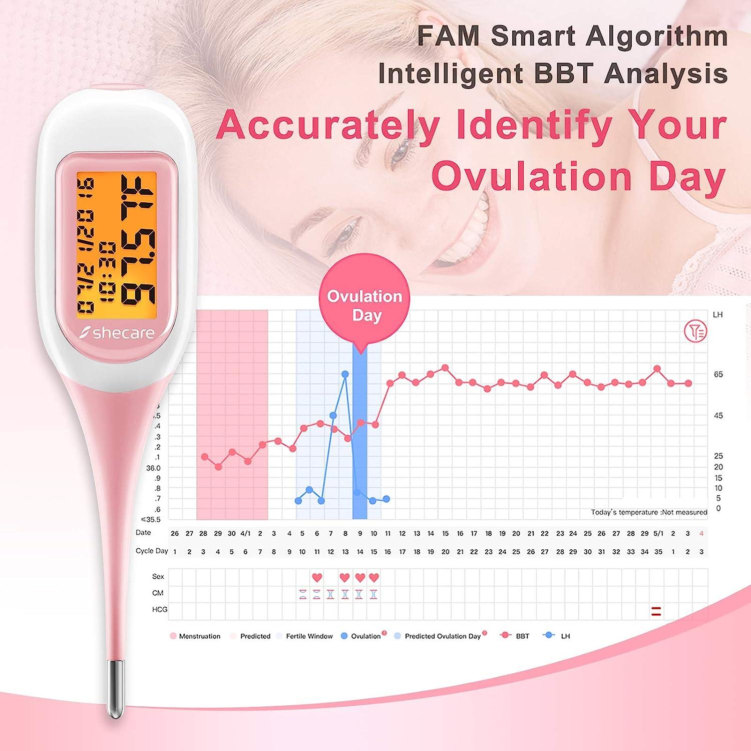 Shecare Smart Basal Thermometer for Ovulation Tracking - Digital Oral ...