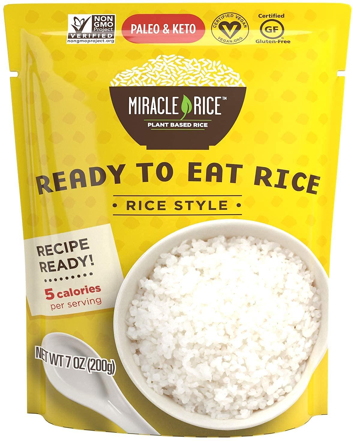 Miracle Rice - Ready-to-Eat Konjac Shirataki Rice (Pack of 6) - Keto ...