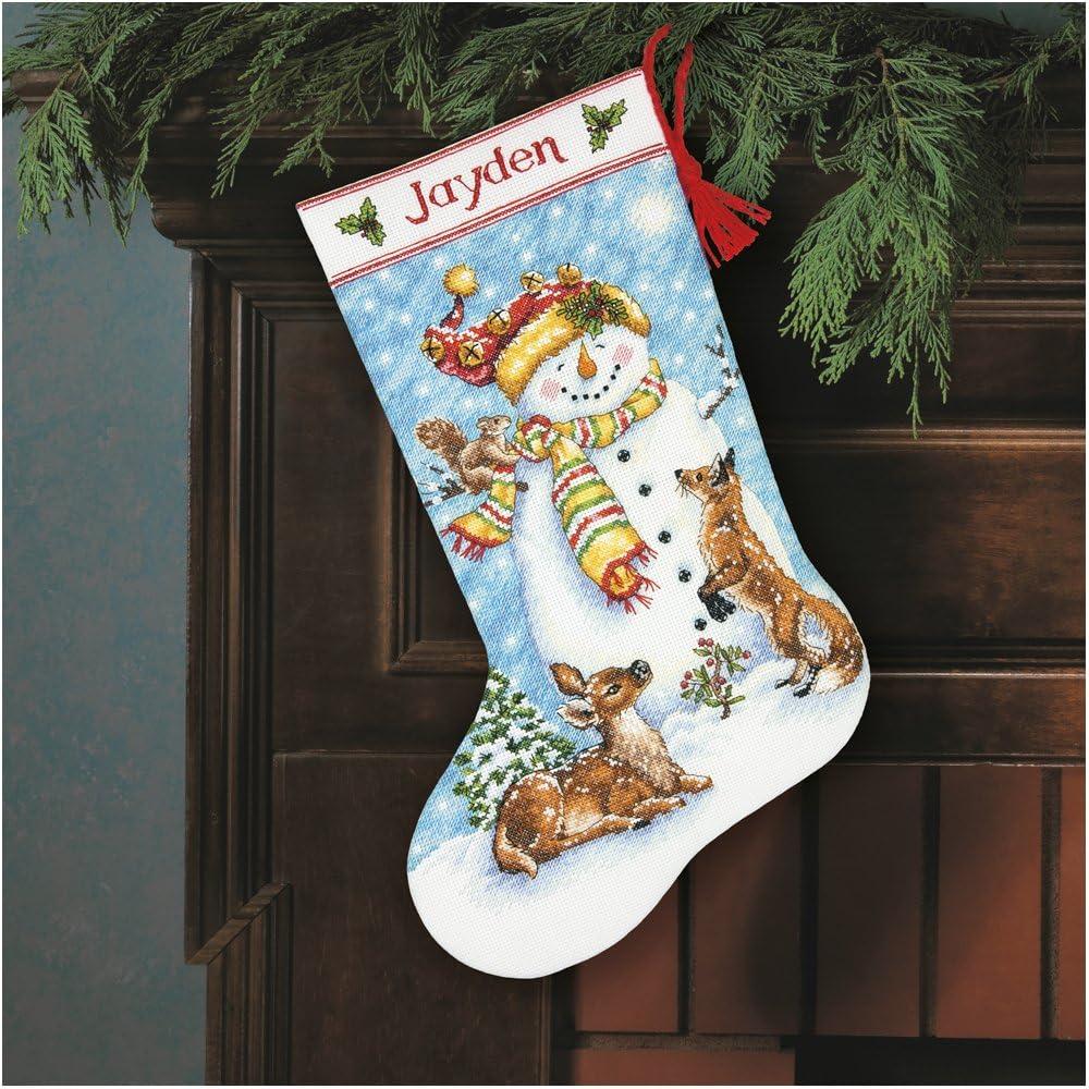Winter Friends Personalized Christmas Stocking Kit - 16 - Counted Cross ...