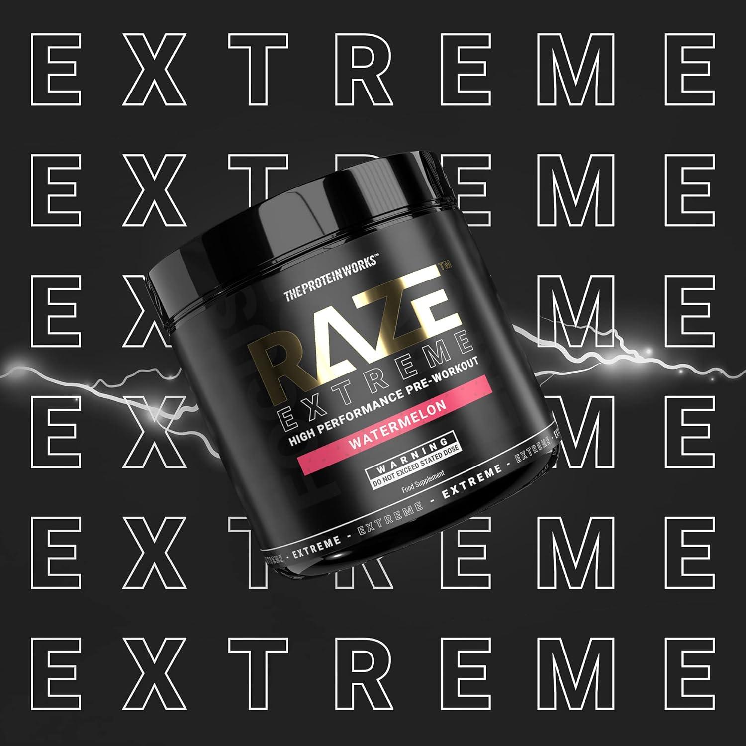 Protein Works Raze Extreme Pre-Workout Powder - Watermelon Flavor ...