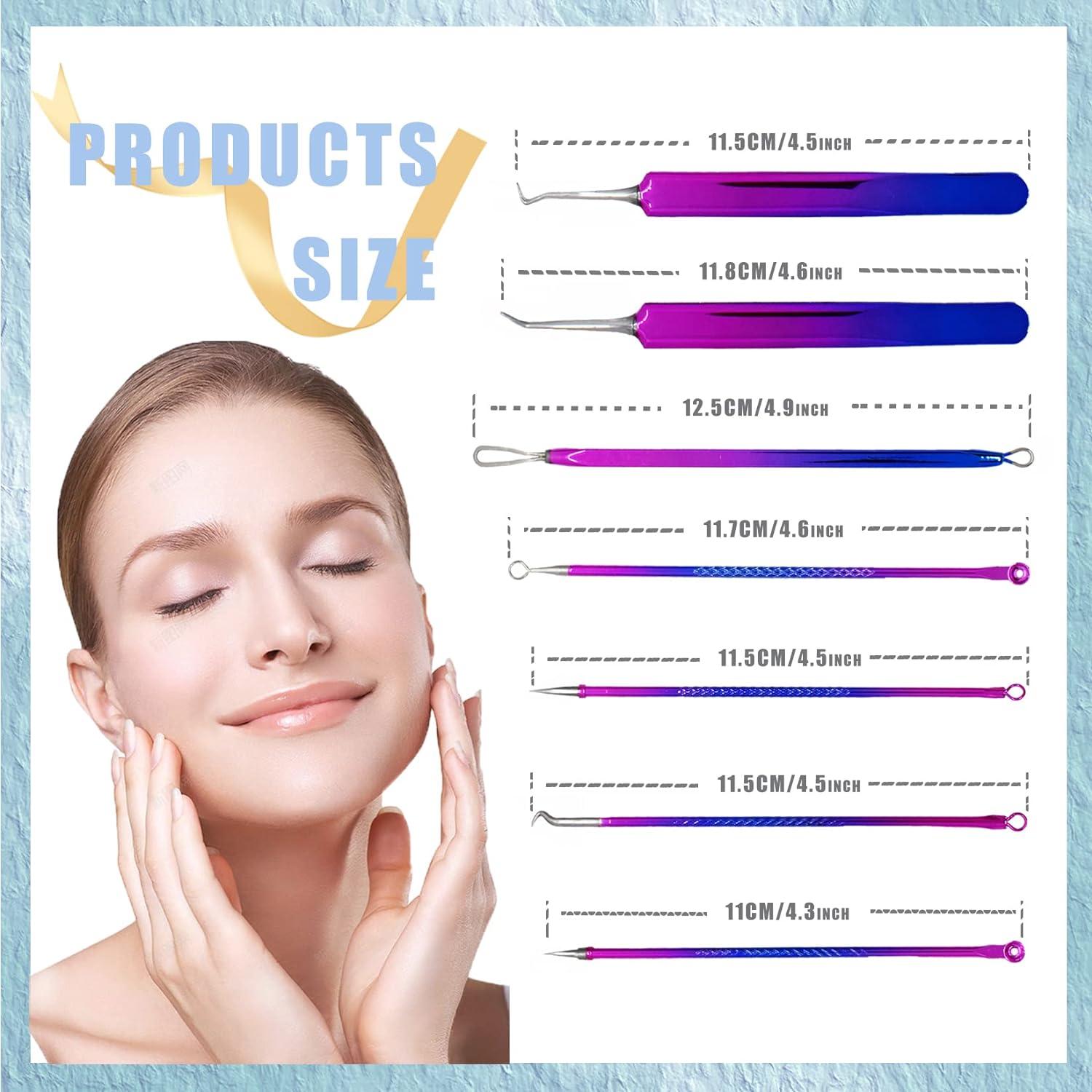 Hearyone Pimple Popper Tool Kit | 7pcs Blackhead & Acne Removal Set ...