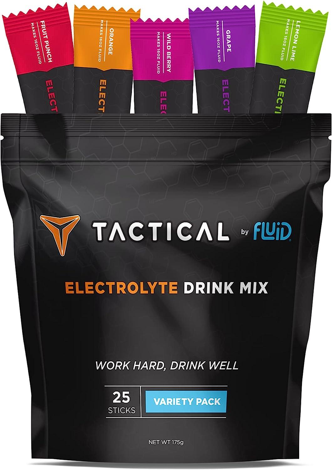 Fluid Tactical Electrolyte Powder Packets - Re-Hydration Accelerator ...