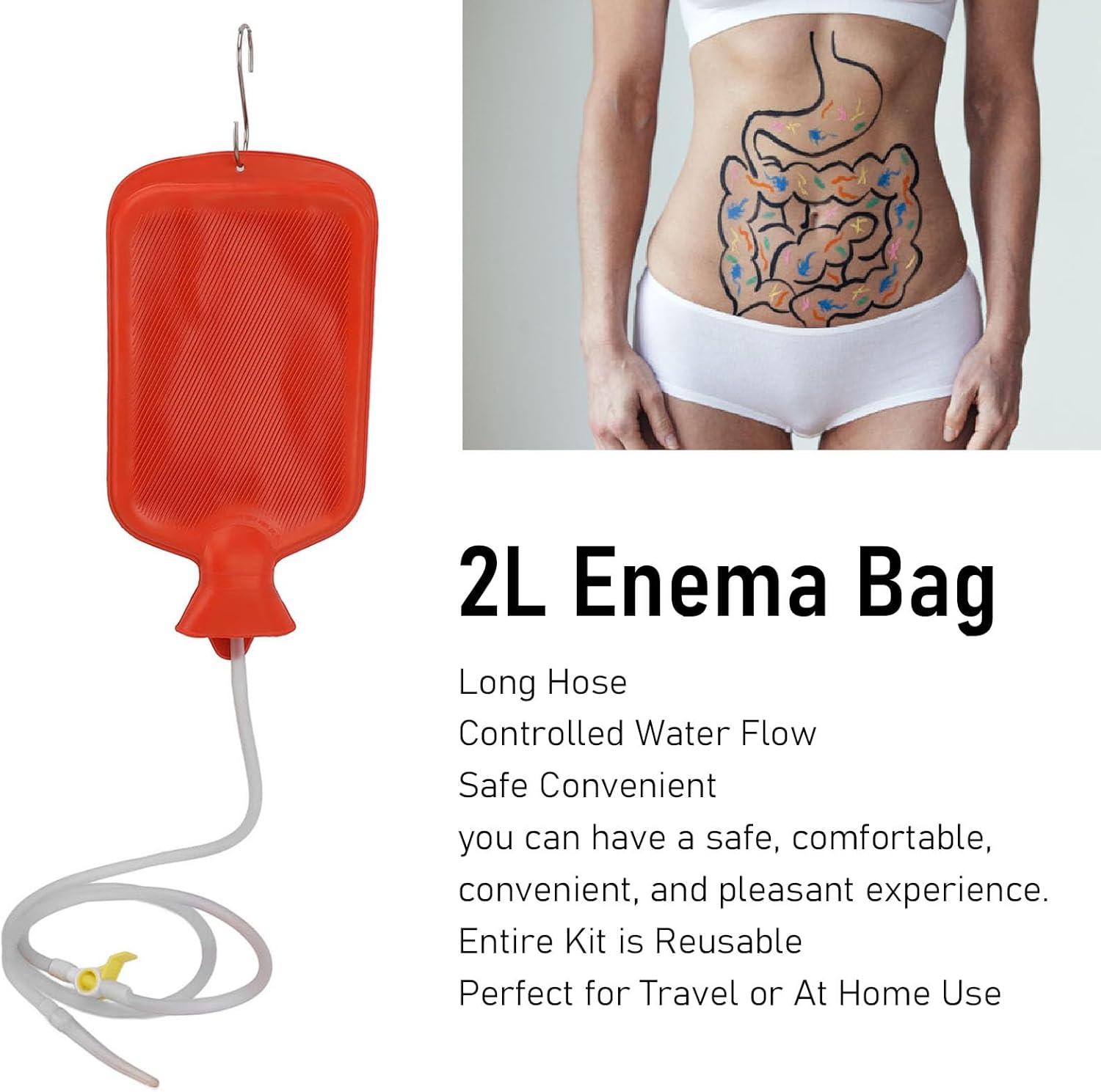 AMONIDA Colon Cleansing Enema Kit - Reusable Home Enema Set with ...