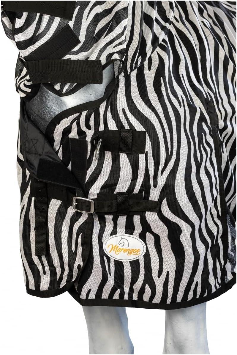 Marengos Zebra Flying Ceiling for Horses - Breathable Eczema Protection ...