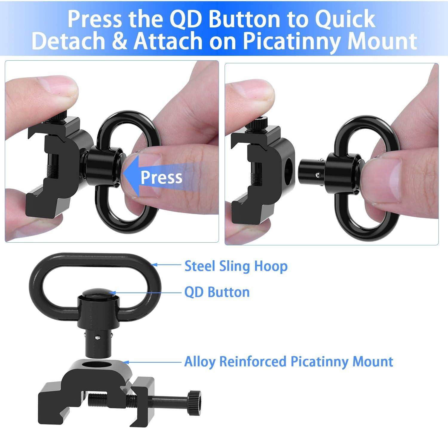 Retail Sign Systems 2 Point Rifle Sling Quick Adjust with 2 PCS QD ...