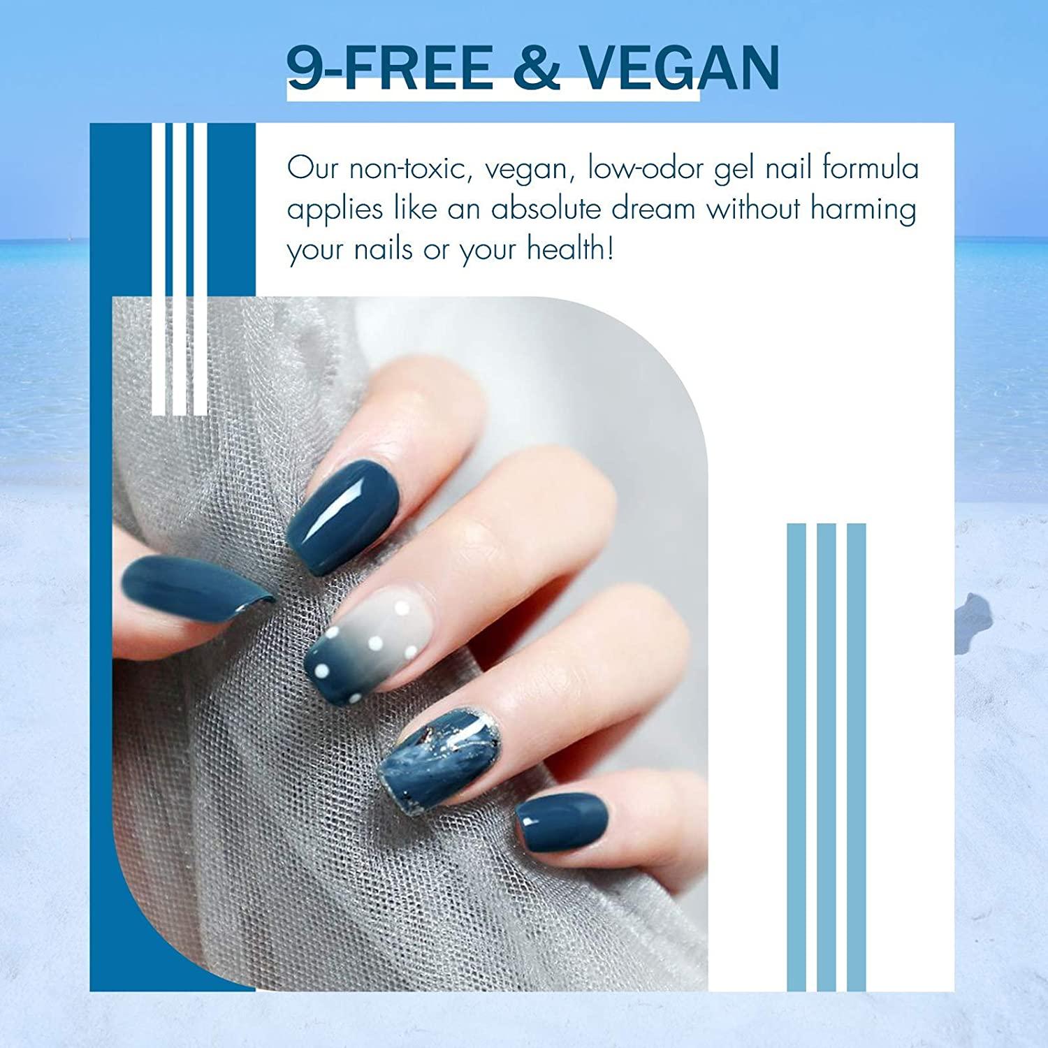 Drizzle Beauty Gel Nail Polish Kit Blue Green Series 12 Colors ...