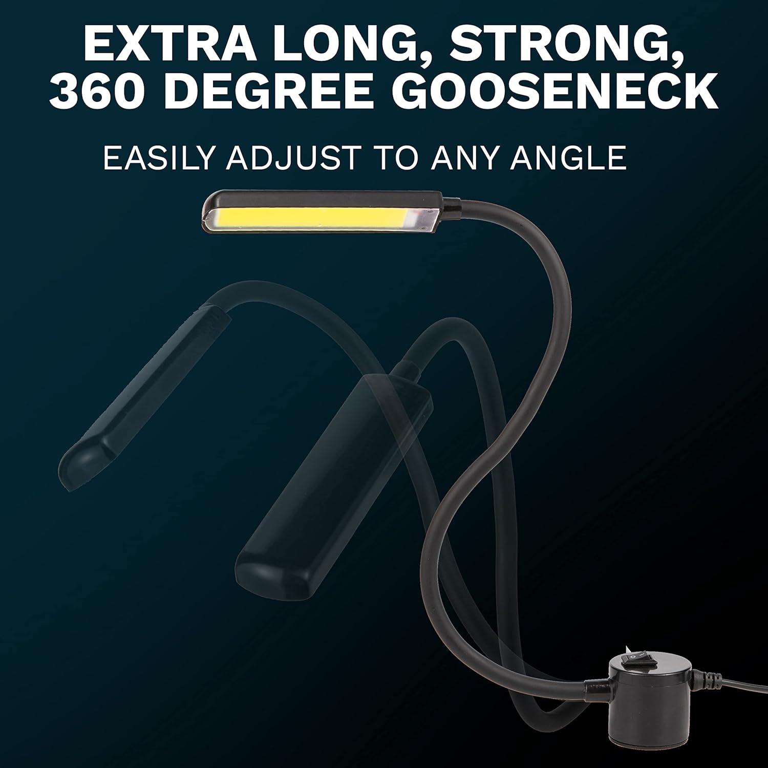 FAJ Magnetic 12-Inch Flexible Gooseneck Worklight with 60 Daylight LEDs ...
