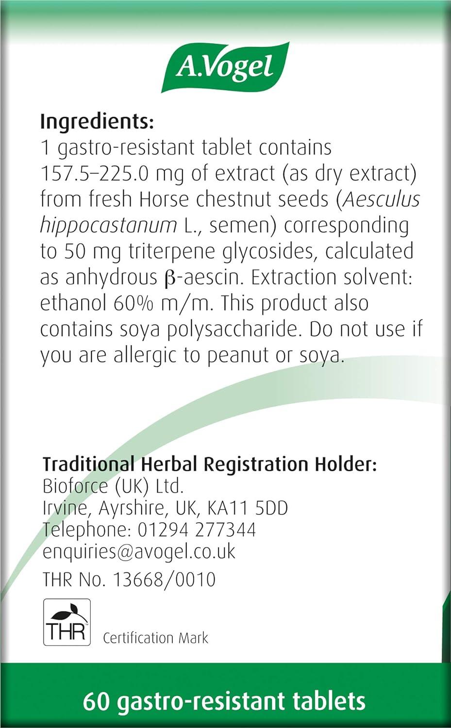 A.Vogel Venaforce Horse Chestnut Tablets - Relieve Varicose Veins & Leg ...