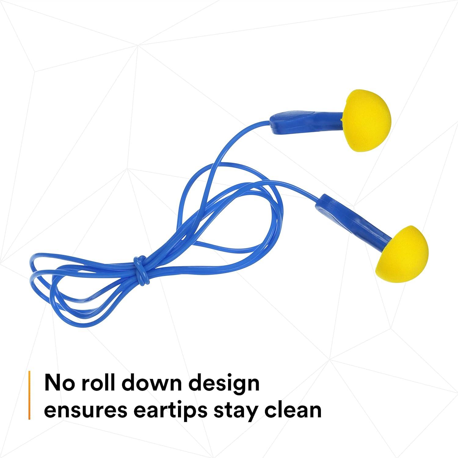 3M E-A-R EXPRESS Pod Plugs Ear Plugs 311-1114 - Corded Blue Grips ...