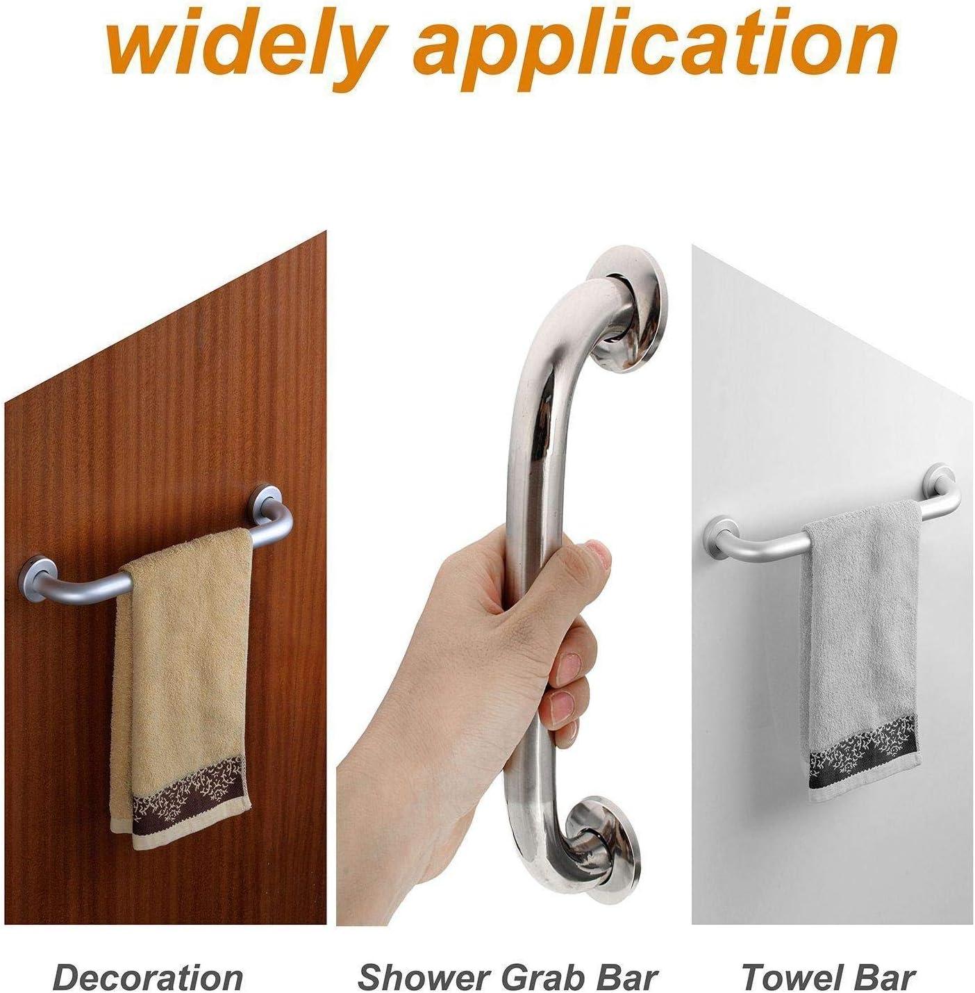 2 Pack 12 Inch Chrome Stainless Steel Shower Grab Bar Set - Bathroom ...
