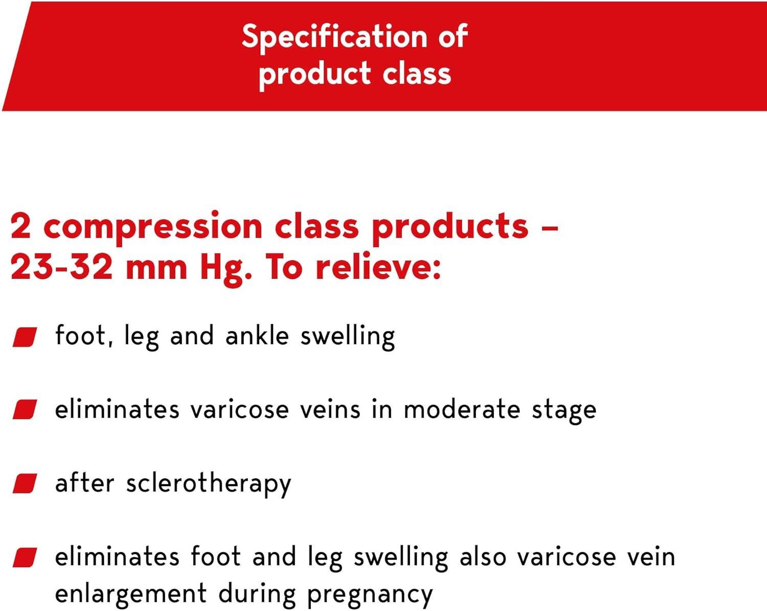 Buy Lauma Medical 23-32 mmHg Toe-Open Compression Stockings Class 2 for ...