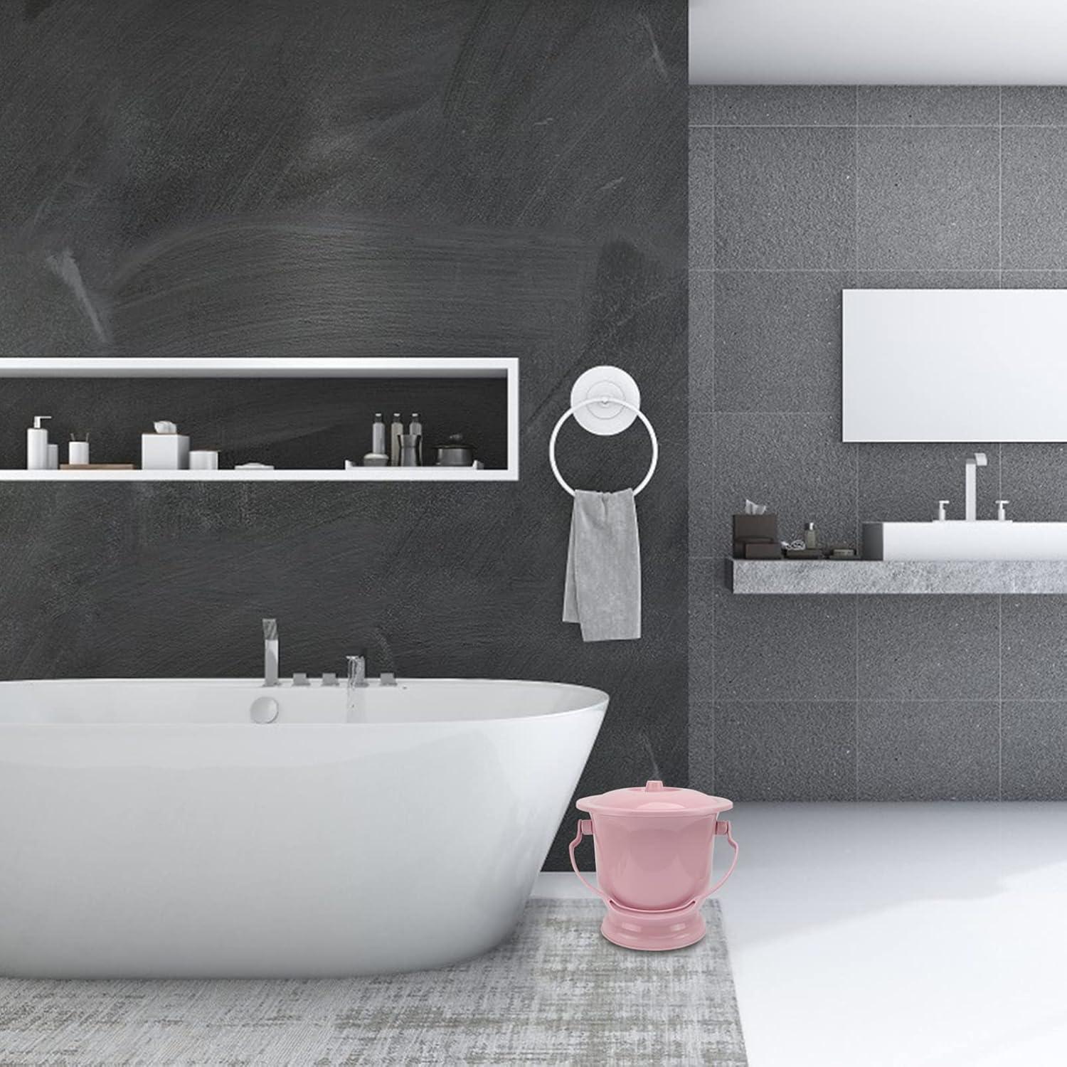 Portable Toilet Chamber Pot with Lid Handle Bedpan Urine Pots Urine ...