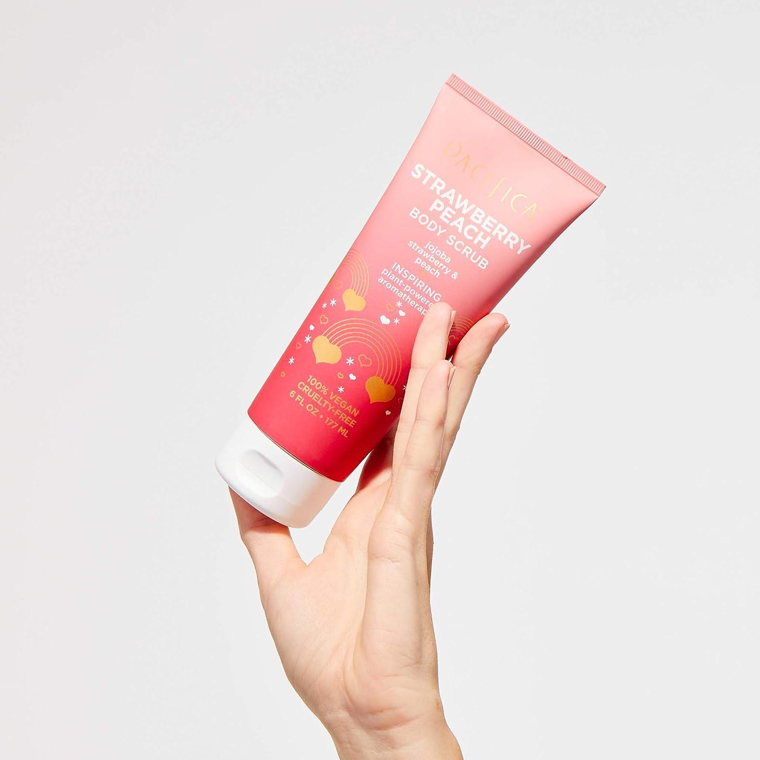 Pacifica Strawberry Peach Body Scrub 6 oz - Exfoliate and Revitalize ...