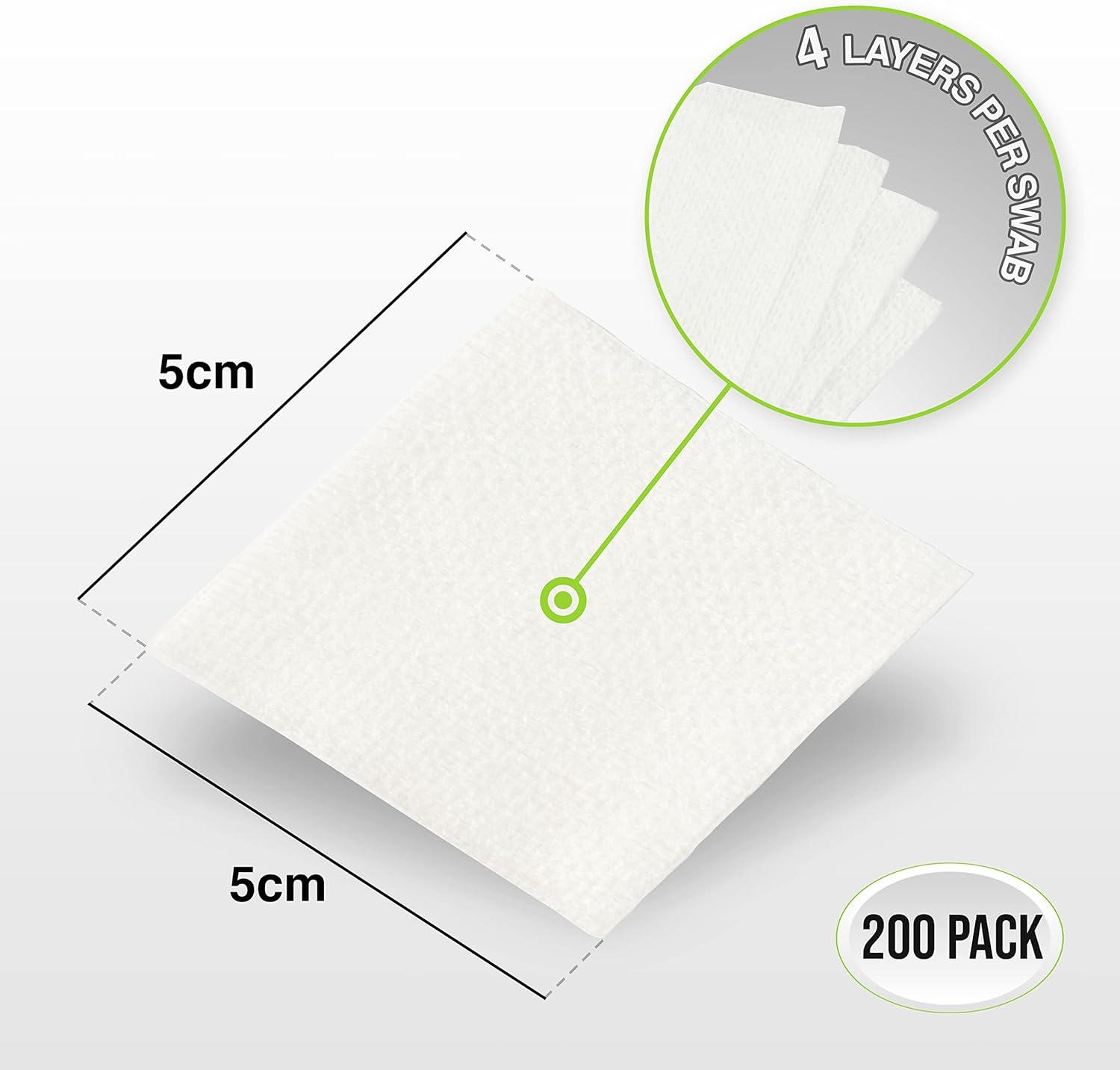 Posi Pulse 5cm x 5cm 200ct Non-Sterile Gauze Swabs - 4 Ply, Soft ...