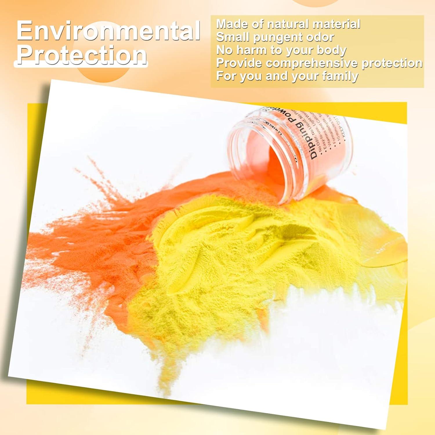 28g/Box Orange and Yellow Temperature Color Change Dip Powder Nails ...