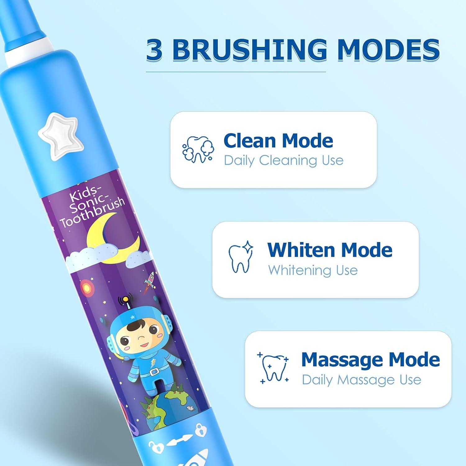 CHAIN PEAK Musical Kids Sonic Electric Toothbrush Rechargeable Smart ...