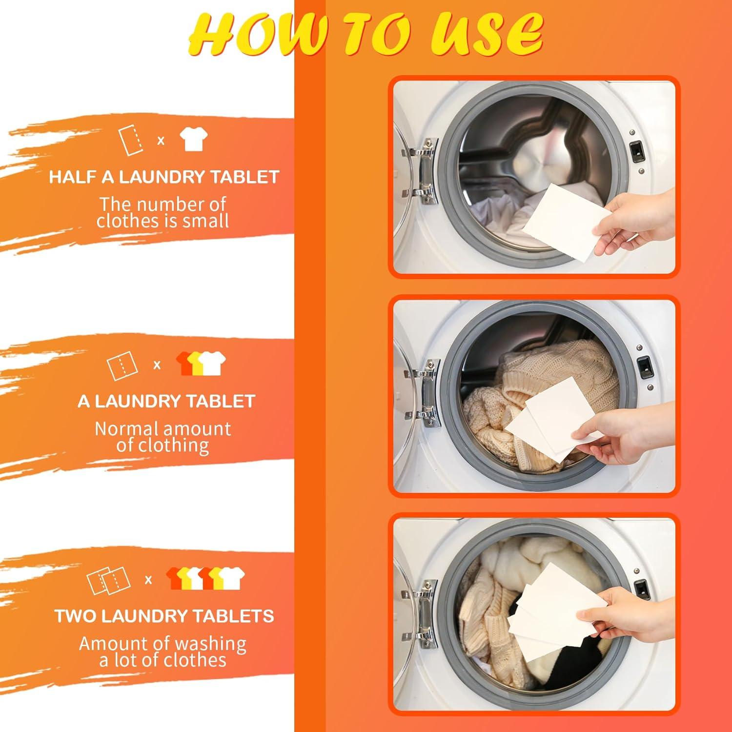 Laundry Detergent Sheets - 100 Loads Eco-Friendly Travel-Friendly Fresh Linen Scent - No Plastic ...