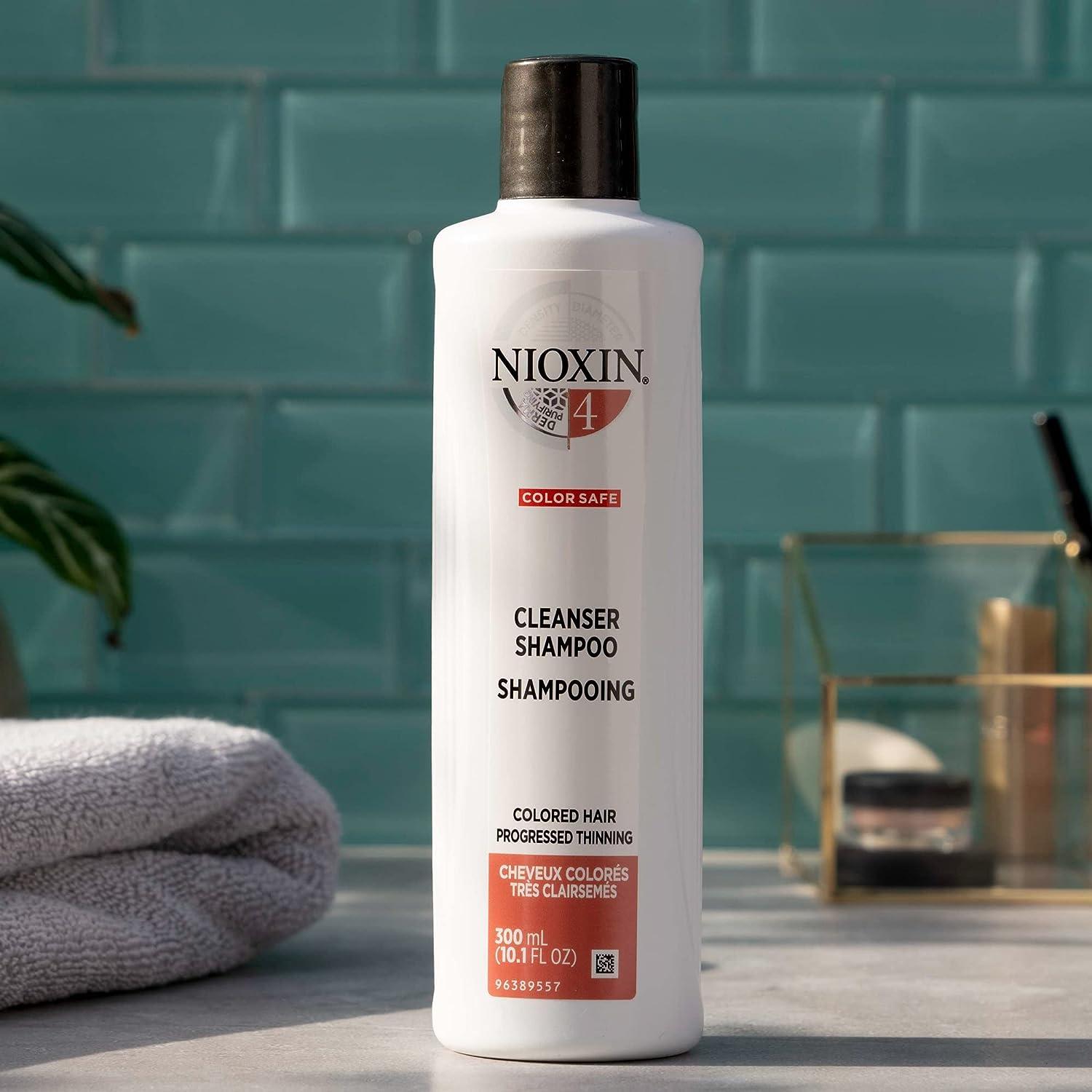Nioxin System 4 Scalp Cleansing Shampoo with Peppermint Oil - Dandruff ...